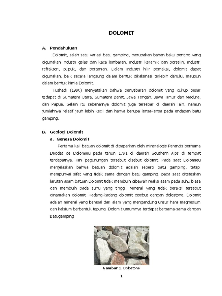 Dolomite Paper PRINT | PDF