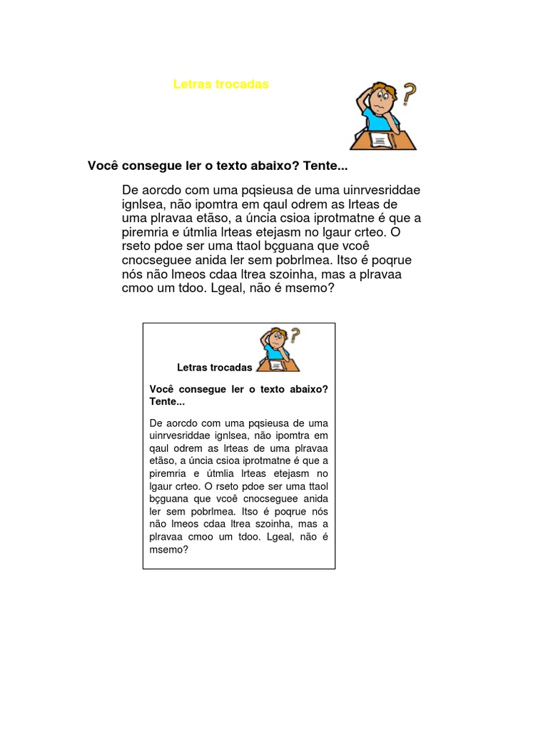 Letras Trocadas 2 | PDF