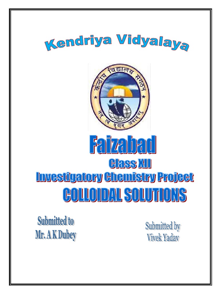 Chemistry Project | PDF