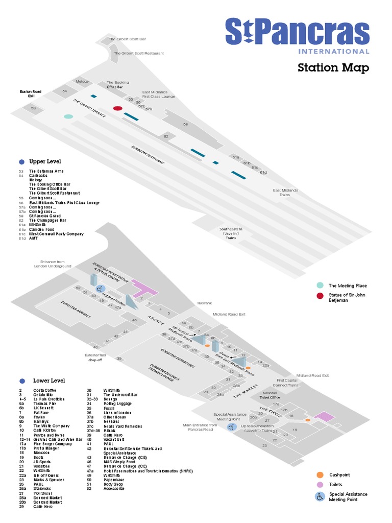 ST Pancras International Station Map 20120724 | PDF