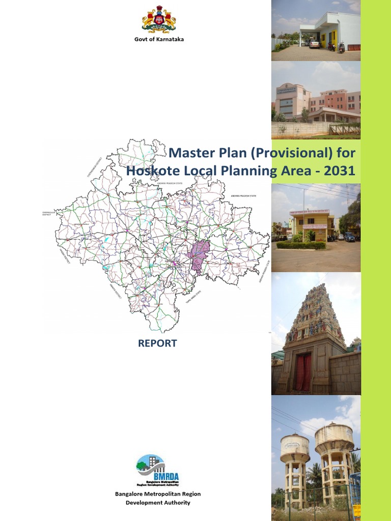 1.Hoskote Master Plan Final Report 03-10-2013 | Rain | Monsoon