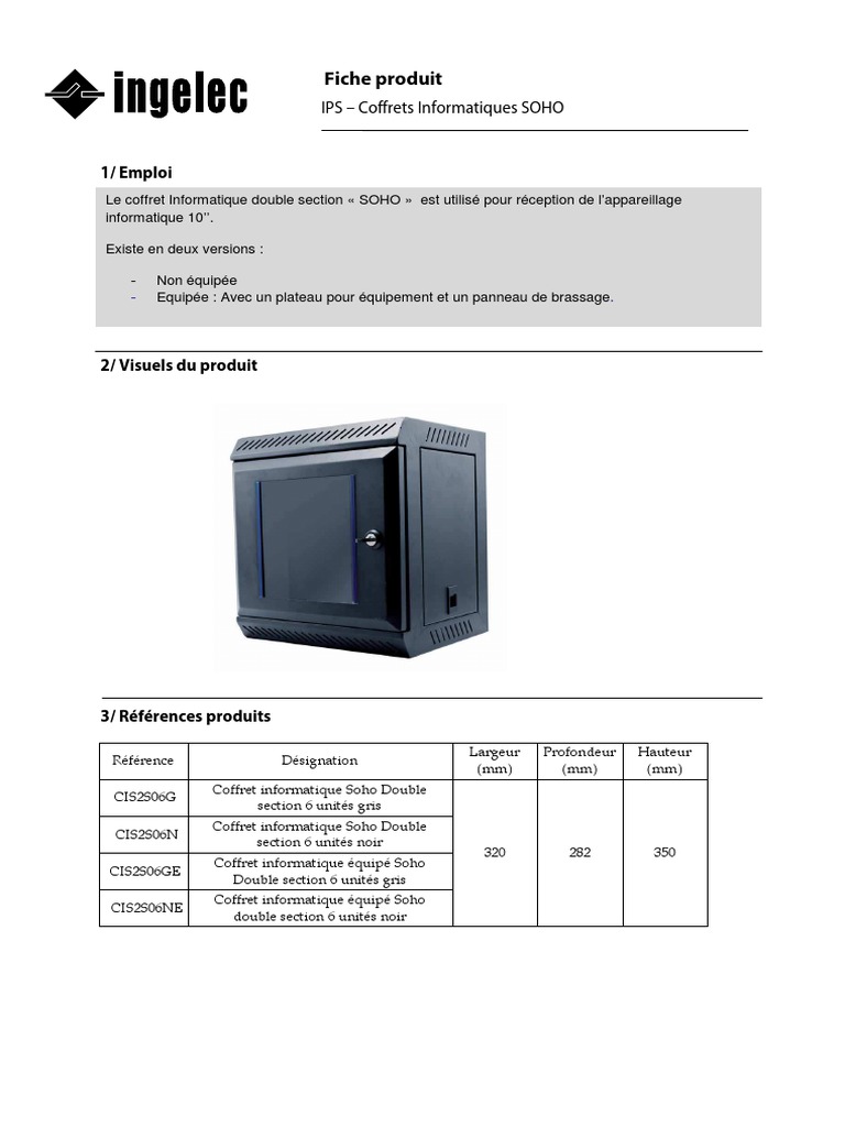 Fiches Produit Coffret Informatique SOHO | PDF | Ordinateurs ...