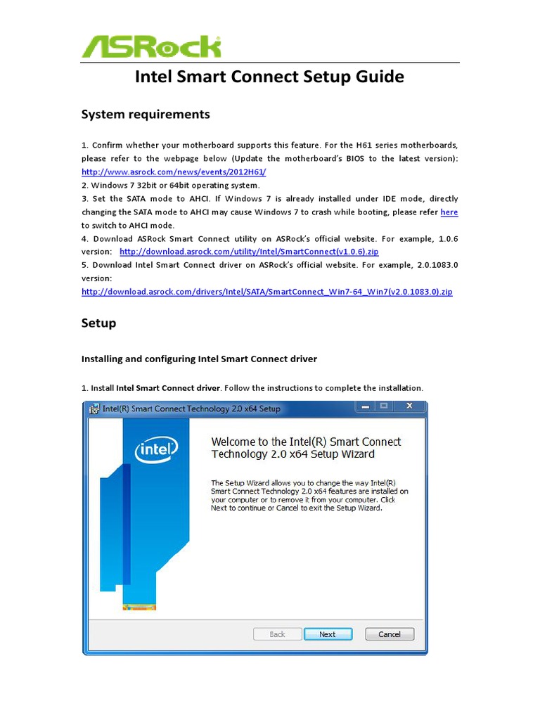 Intel Smart Connect | PDF | Ibm Pc Compatibles | Microsoft Windows