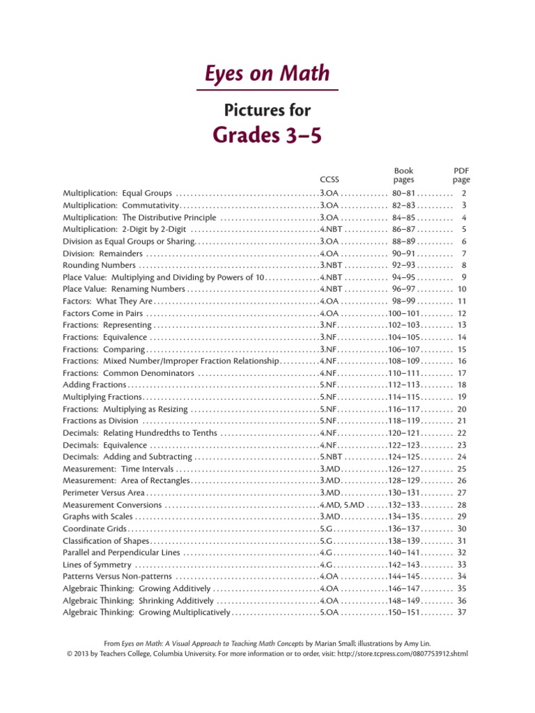 Eyes On Math 3-5 | PDF | Fraction (Mathematics) | Arithmetic