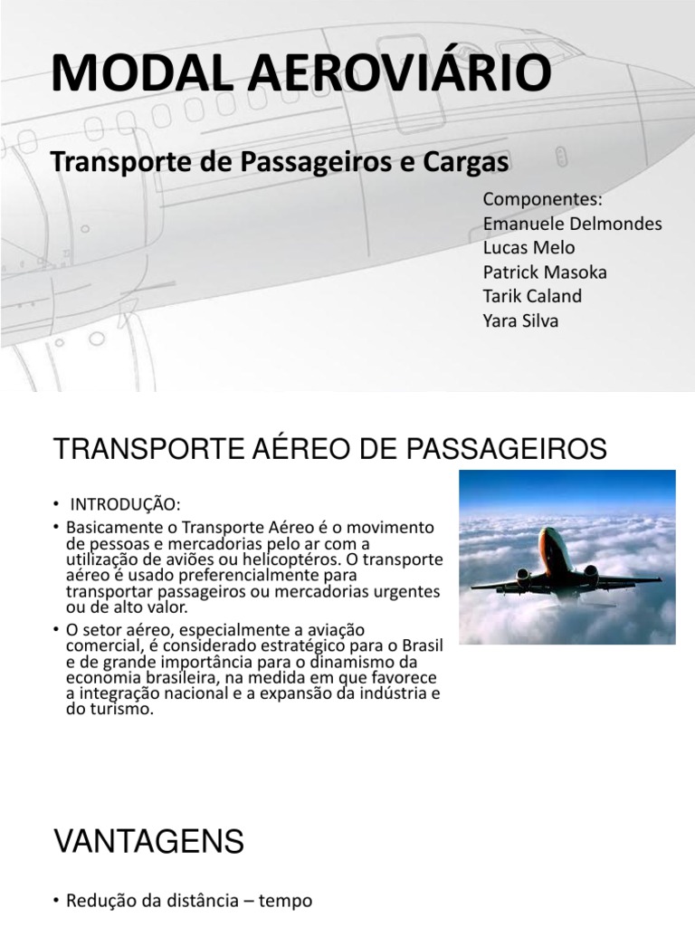Modal Aeroviário | PDF | Aeroporto | Transporte