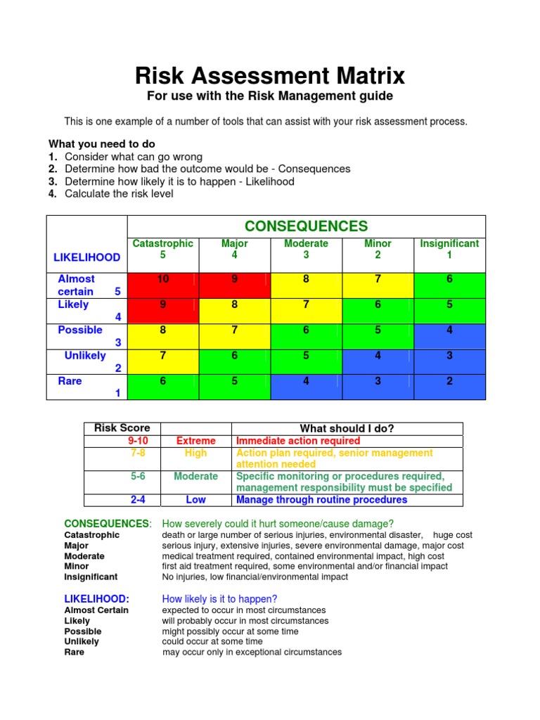 Risk Matrix | Download Free PDF | Risk Assessment | Risk
