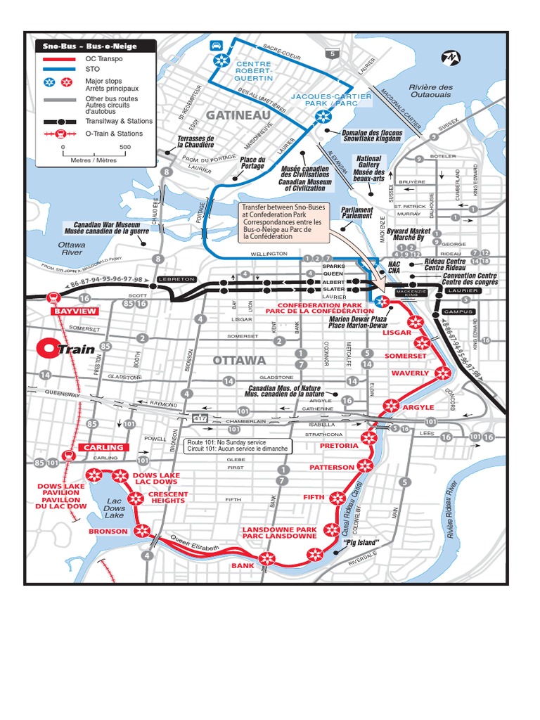 OC Transpo Winterlude Bus Routes | PDF | Ottawa | Bus Transport