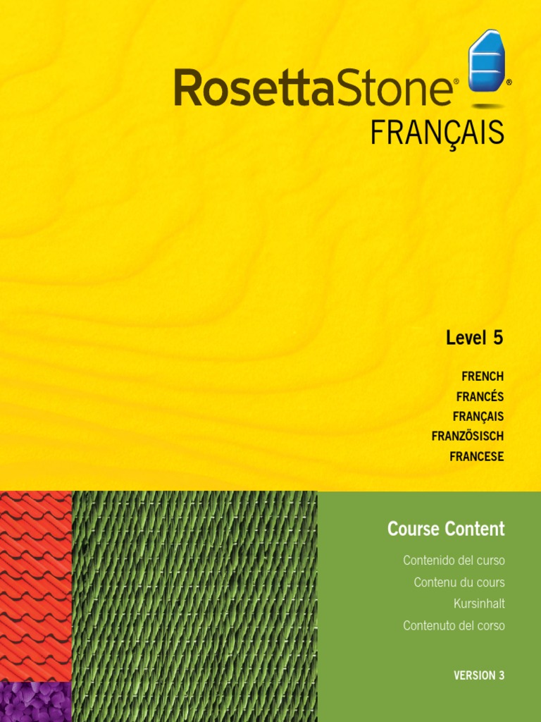 242.rosetta Stone v3 - Course Contents - French (Level 5-5) | PDF ...