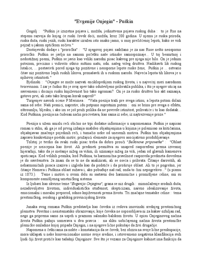 Evgenije Onjegin | PDF