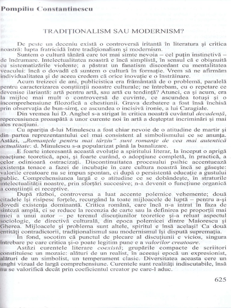 Pompiliu Constantinescu | PDF