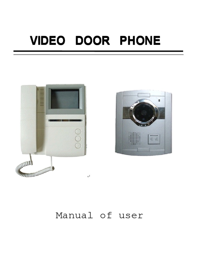 User Manual of Door Phone For Villa | PDF | Telephone | Computer Monitor