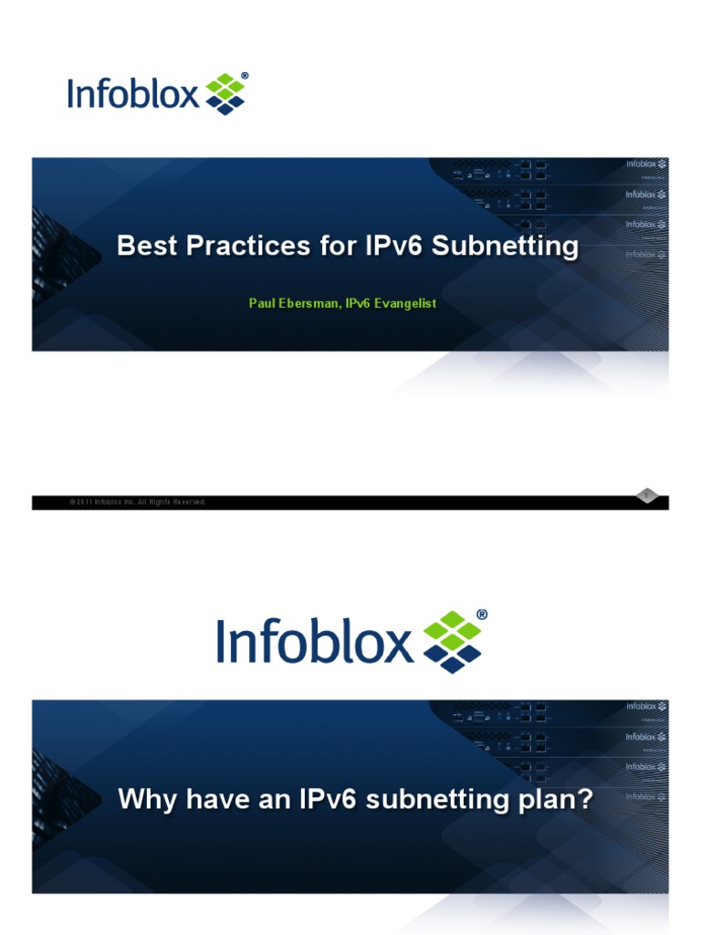 Best Practices For Ipv6 Subnetting | PDF | I Pv6 | Communications Protocols