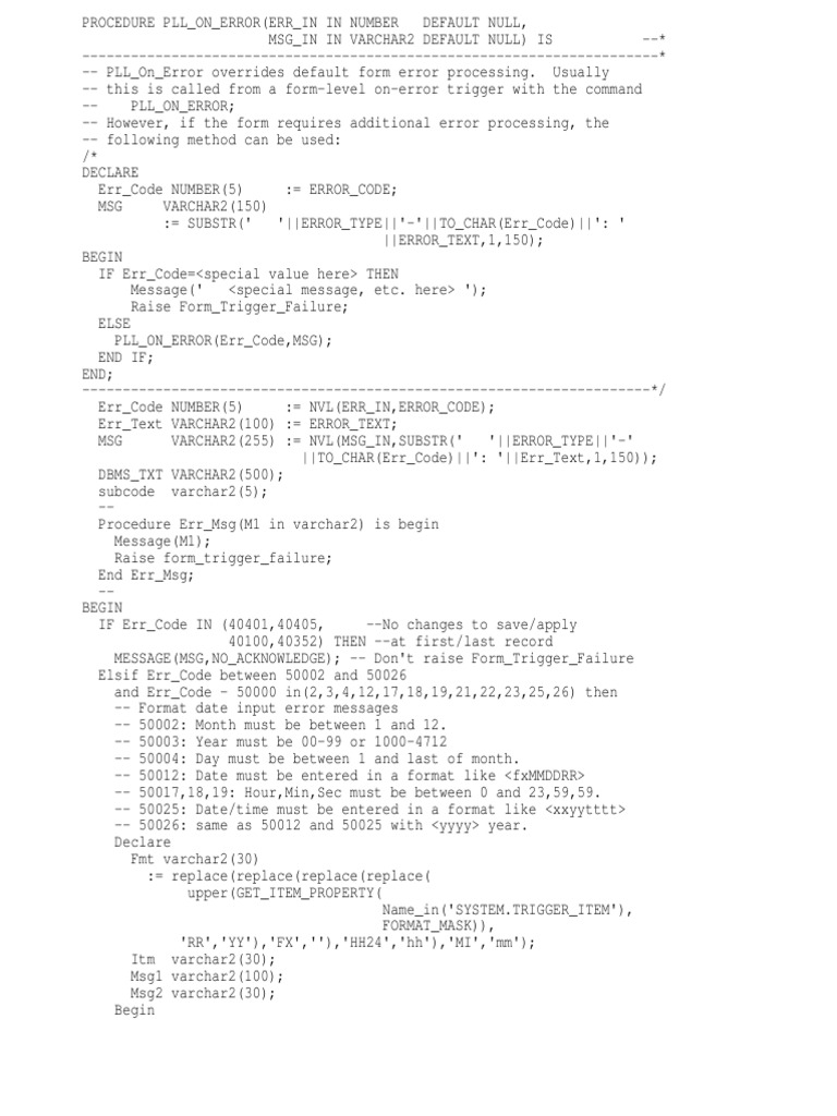 Pll on Error | Computer Engineering | Information Technology Management
