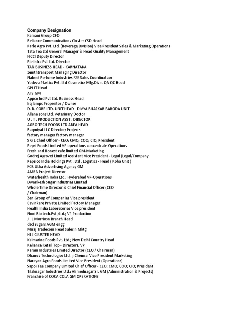 fmcg-list-pdf