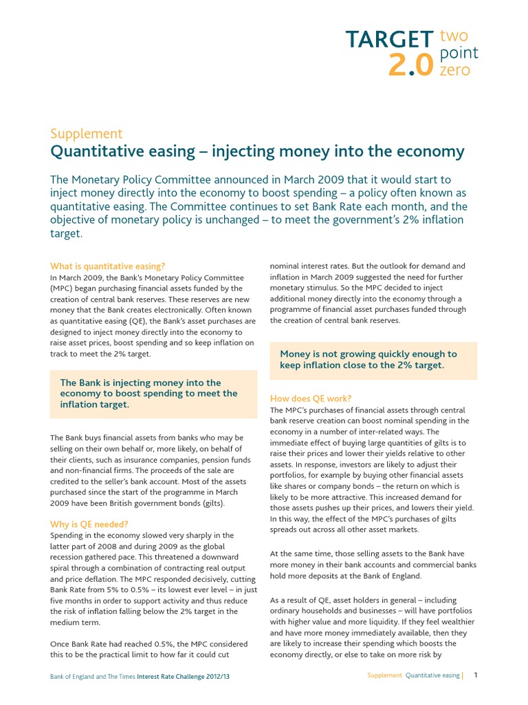 Quantitative Easing Supplement | PDF | Quantitative Easing | Monetary ...