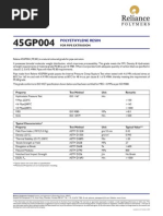 C080MA Impact Copolymer Data Sheet | PDF | Yield (Engineering ...