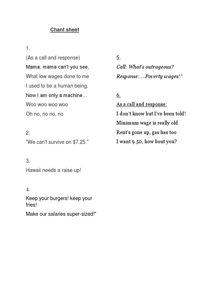 Chant Sheet | PDF | Self-Improvement