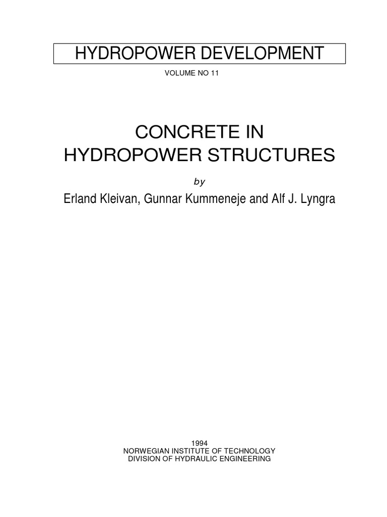Concrete in Hydro-Power Structures | PDF | Dam | Concrete