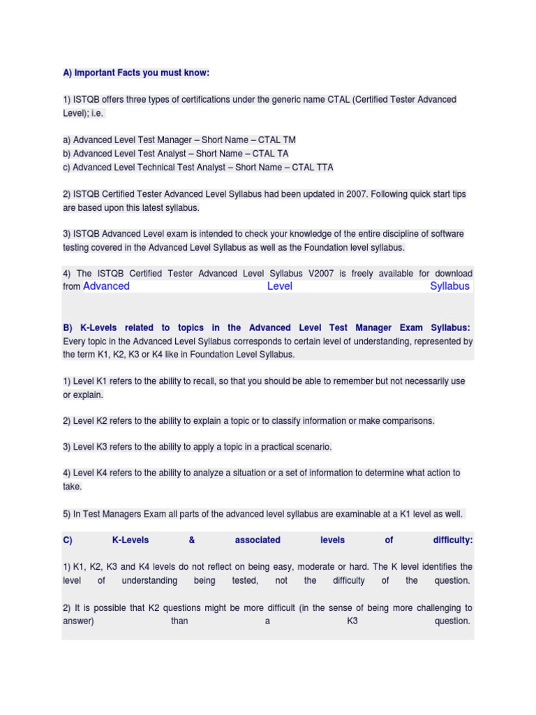 Istqb TMQ | PDF | Software Testing | Software Development Process
