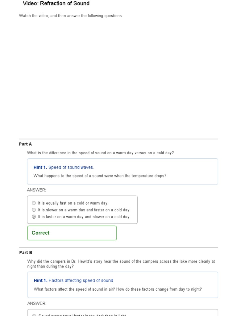 Mastering Physics - Refraction and Interference Lab | PDF | Wavelength ...