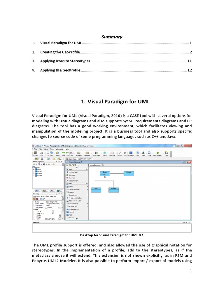 Visual Paradigm For UML Tutorial English | PDF | Unified Modeling ...