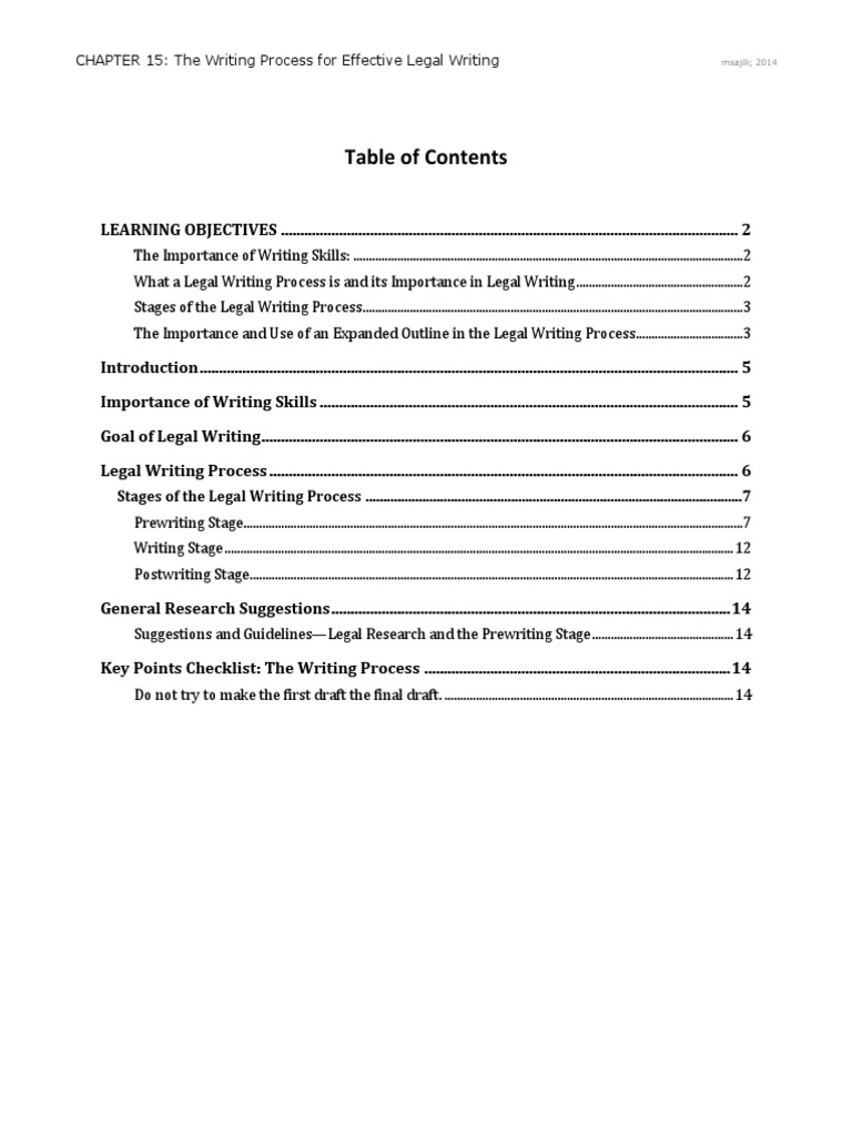 CHAPTER 15 - The Legal Writing Process | PDF | Brief (Law) | Appeal