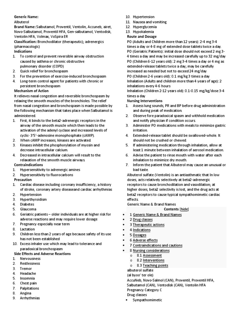 Generic Name | PDF | Bronchitis | Cough