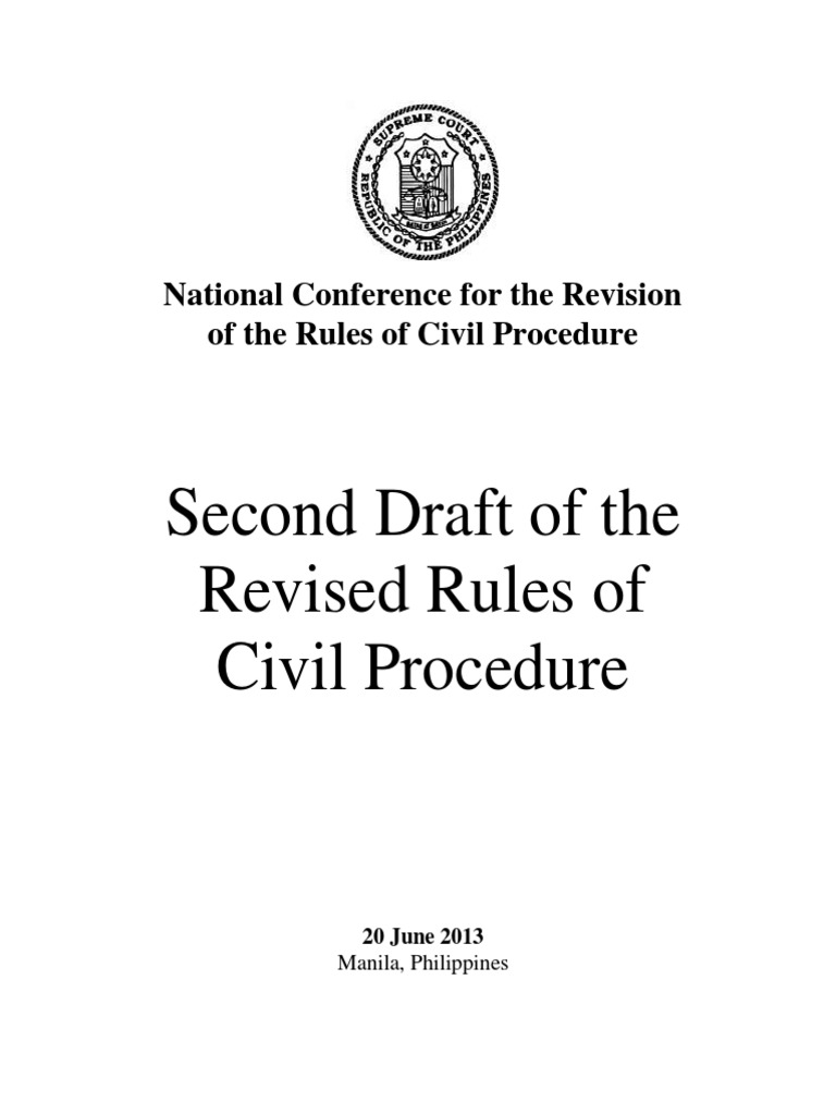 2nd Draft-Rules of Procedure | PDF | Public Law | Justice