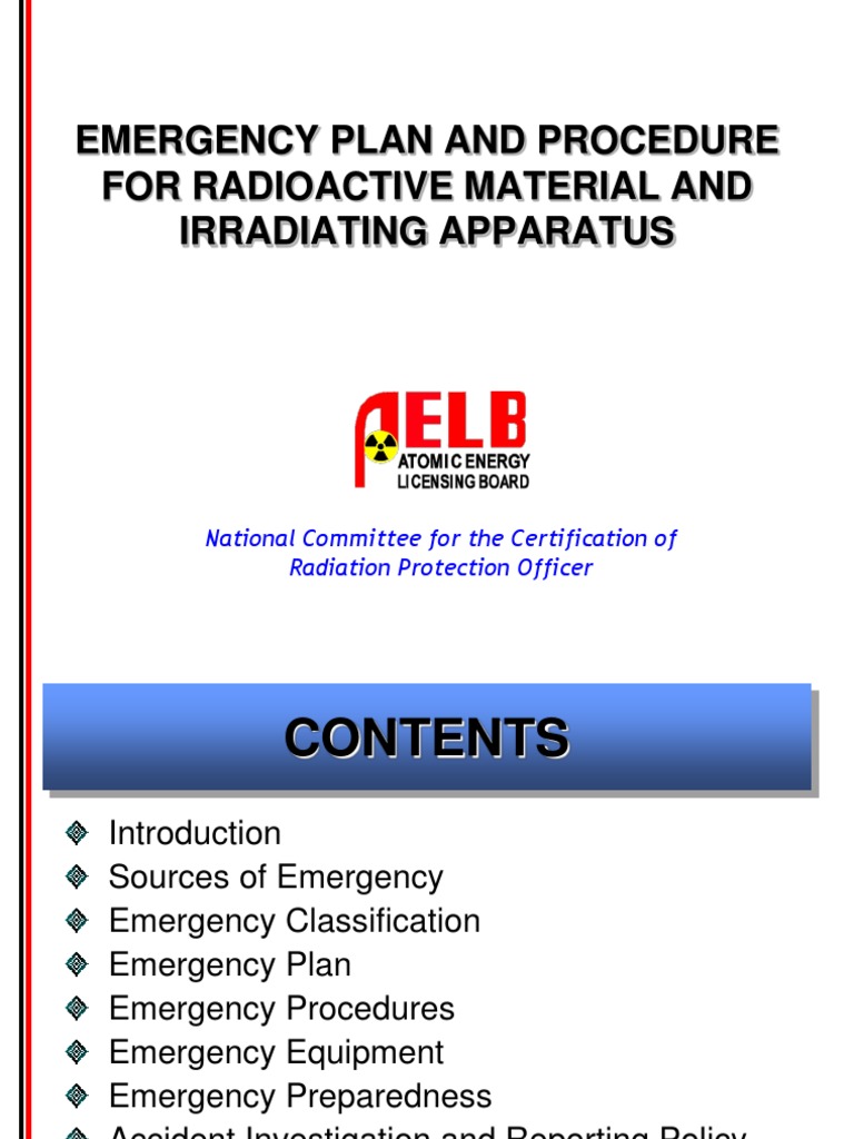 Emergency | Radiation Protection | Radioactive Contamination