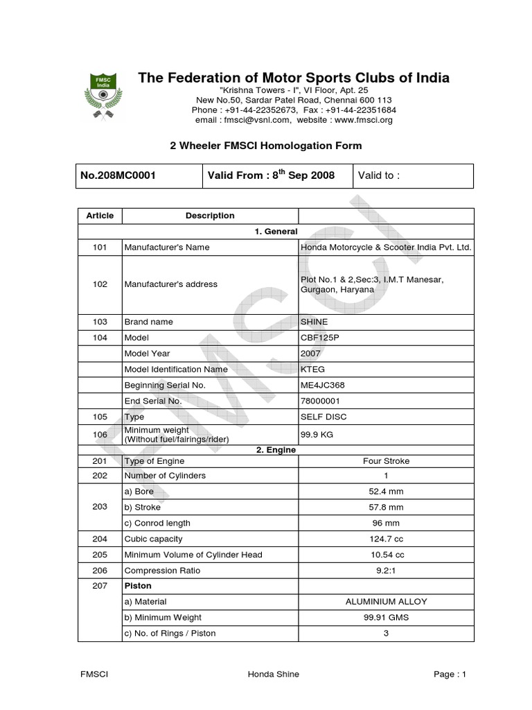 The Federation of Motor Sports Clubs of India: 2 Wheeler FMSCI ...