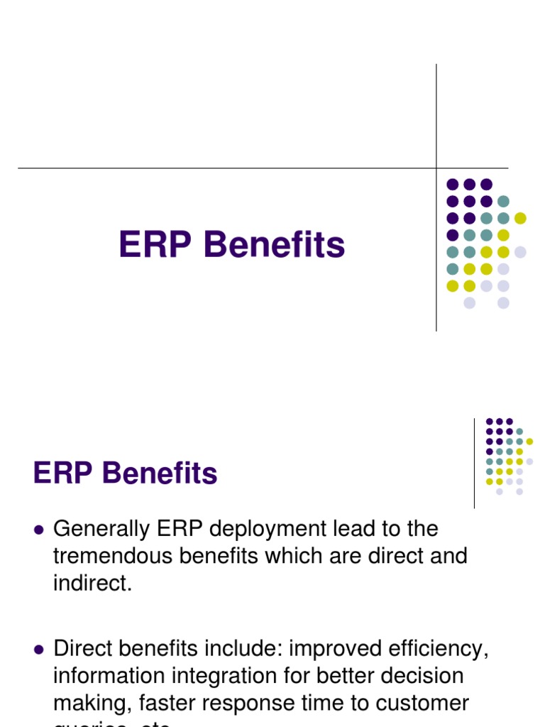 Lecture - ERP Benefits | PDF | Enterprise Resource Planning | Quality ...