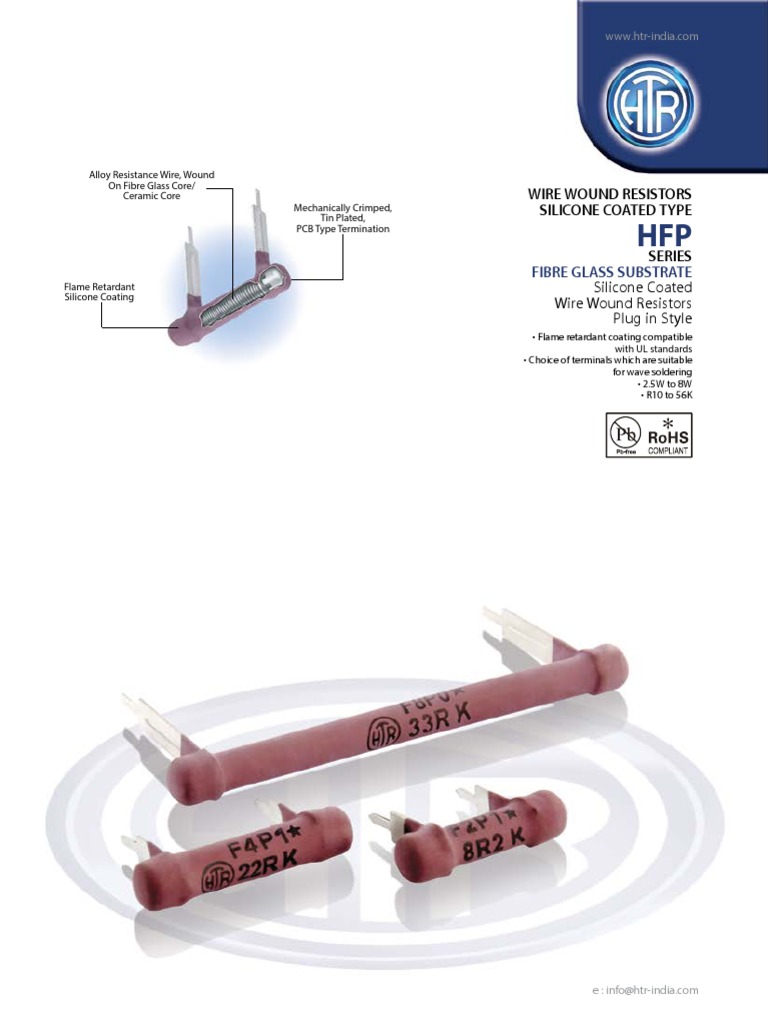 HTR India - Products - Wire Wound Resistors - Silicone Coated Resistors ...