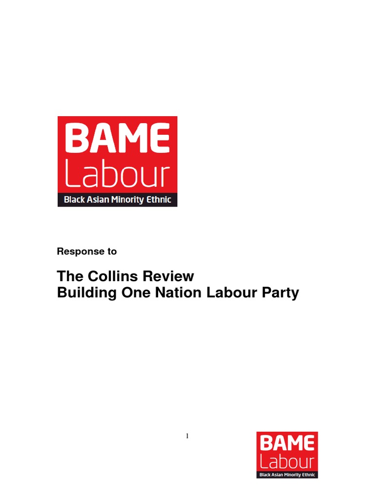 BAME LabourResponse - Collins Review Labour Party | PDF | Labour Party ...