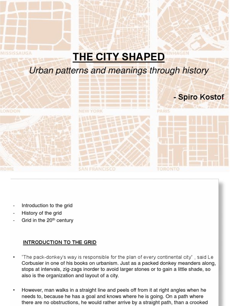 The City Shaped: Urban Patterns and Meanings Through History | PDF ...