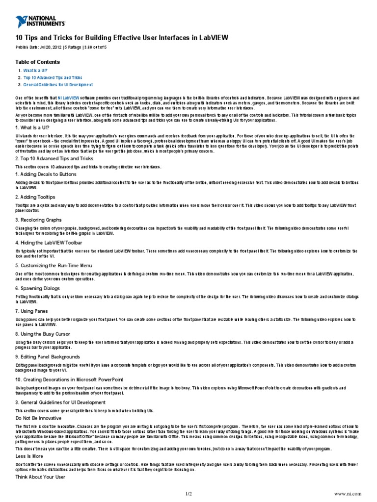 10 Tips and Tricks For Building Effective User Interfaces in Labview ...