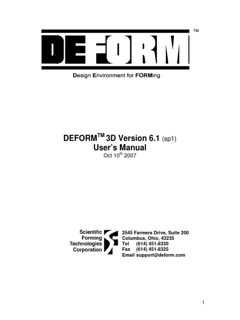 Deform 3d v61 | PDF