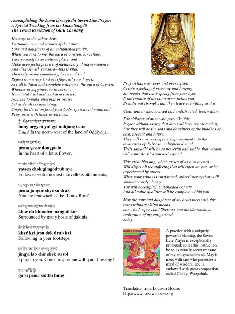 Accomplishing The Lama - Seven Line Prayer | PDF | Religious ...