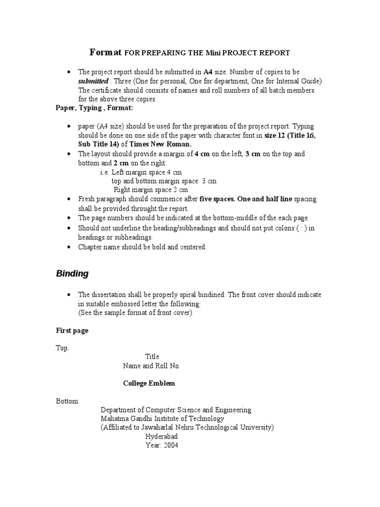 Format: Submitted: Three (One For Personal, One For Department, One For ...