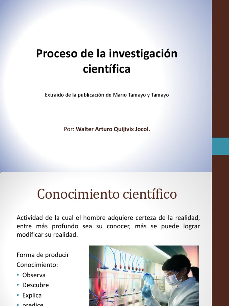 Presentación: Proceso de La Investigación Científica | PDF | Método ...