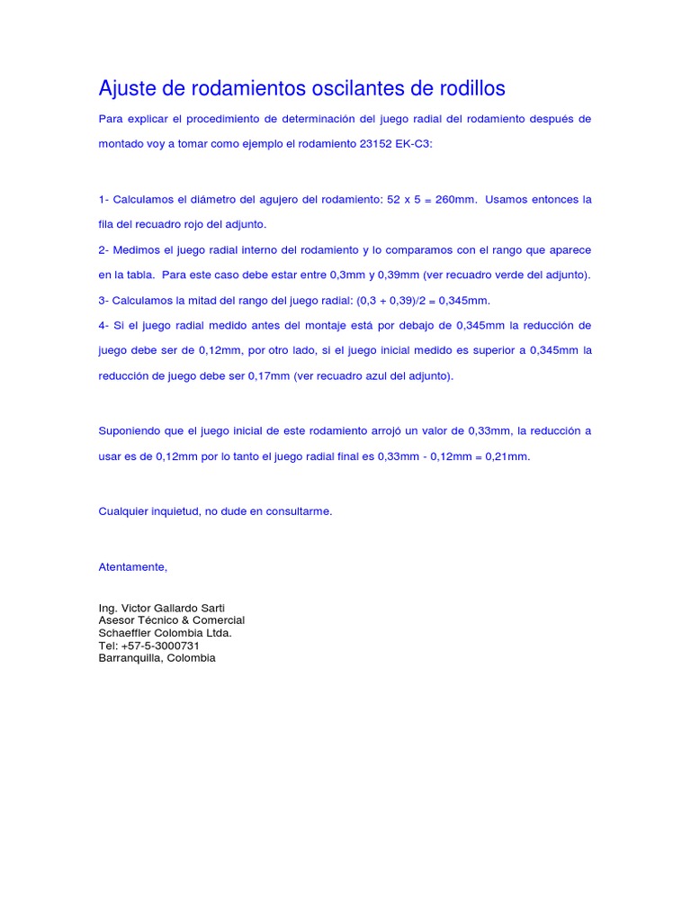 Ajuste de Rodamientos Oscilantes de Rodillos | PDF | Tecnología ...
