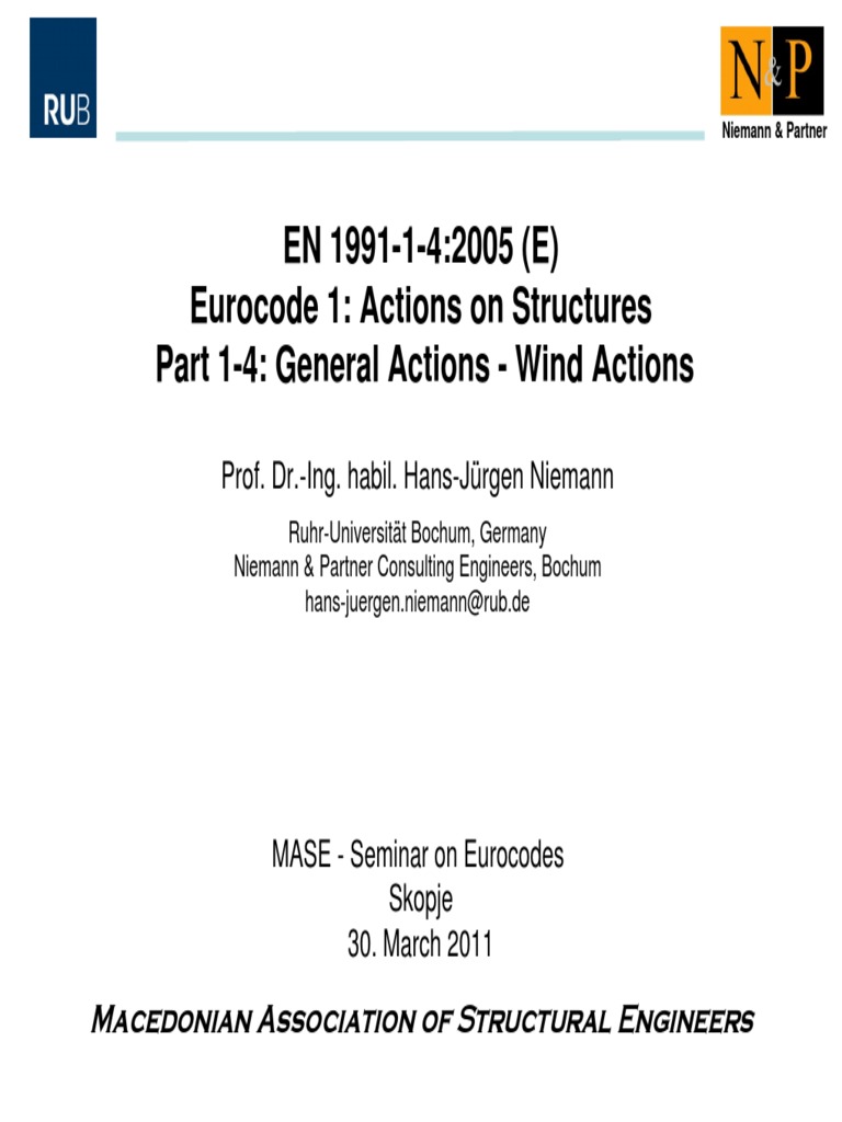 EN 1991-1-4:2005 (E) Eurocode 1: Actions On Structures Part 1-4 ...