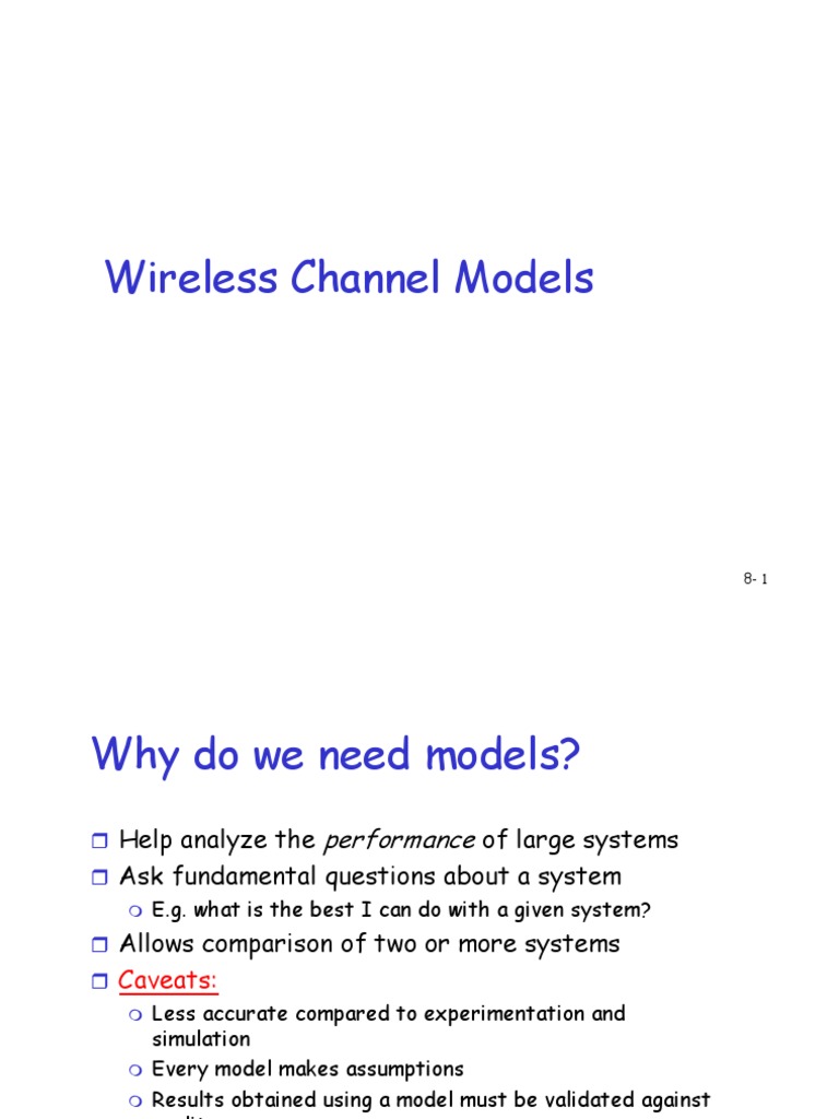 Channel Models | PDF | Telecommunications Engineering | Radio Technology