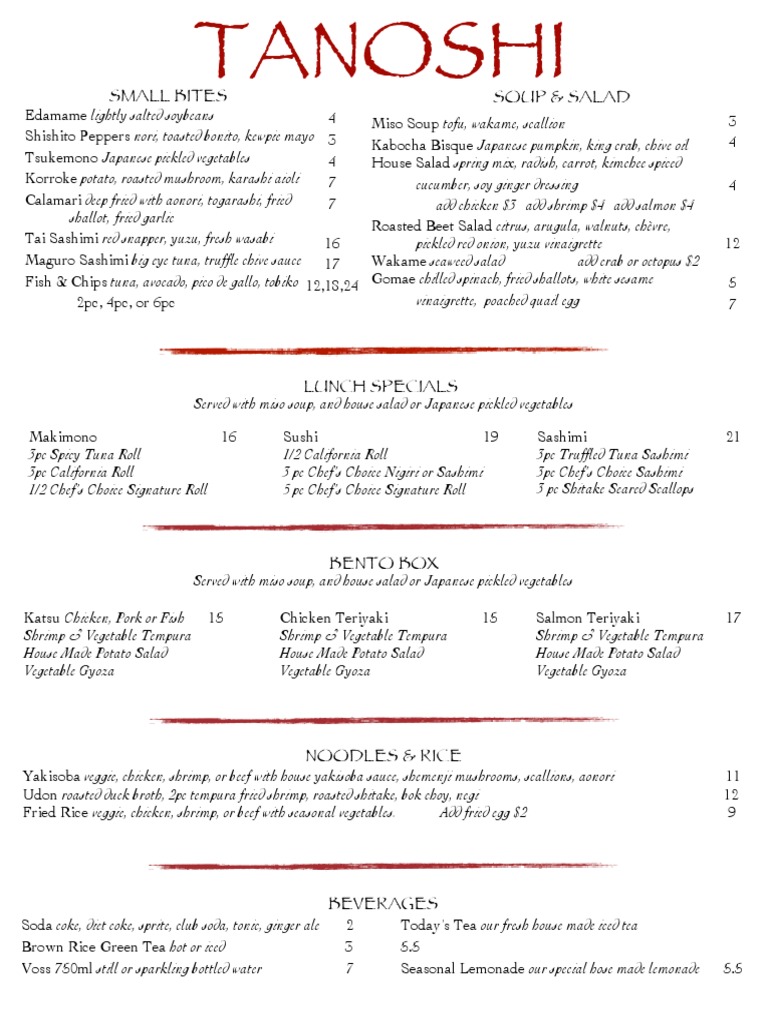 Tanoshi I Lunch | PDF