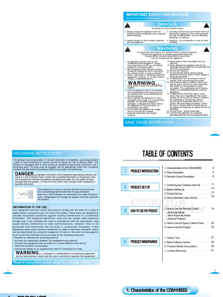 Important Safety Instruction | PDF | Business