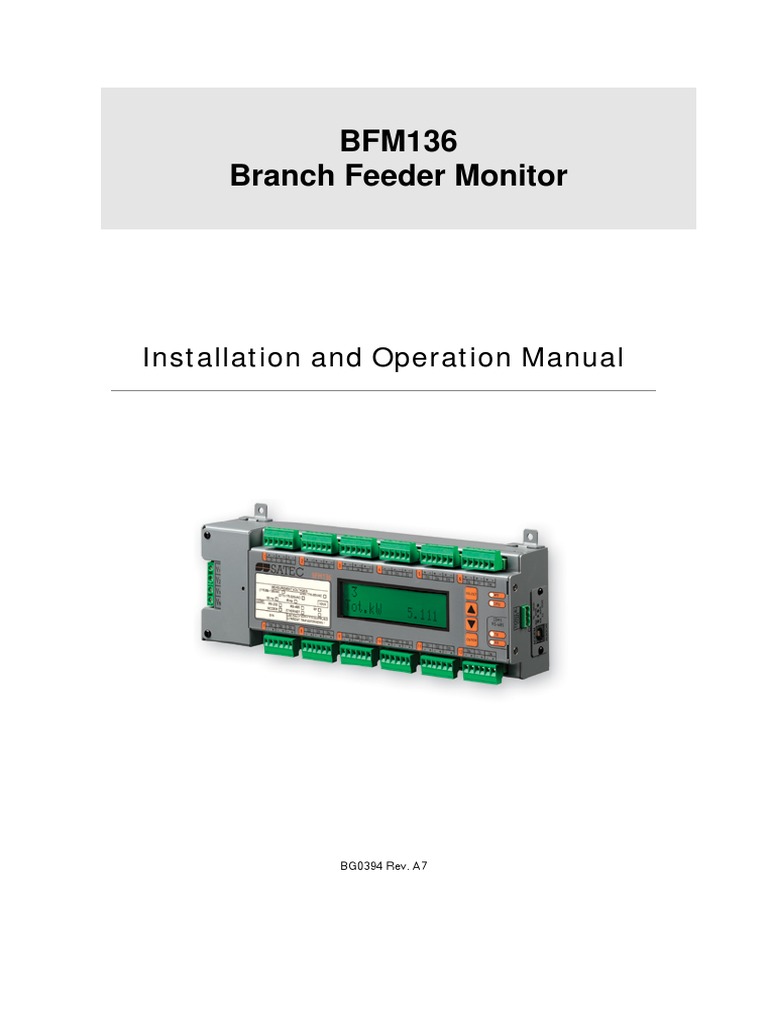 BFM136 Manual | PDF | Menu (Computing) | Transformer