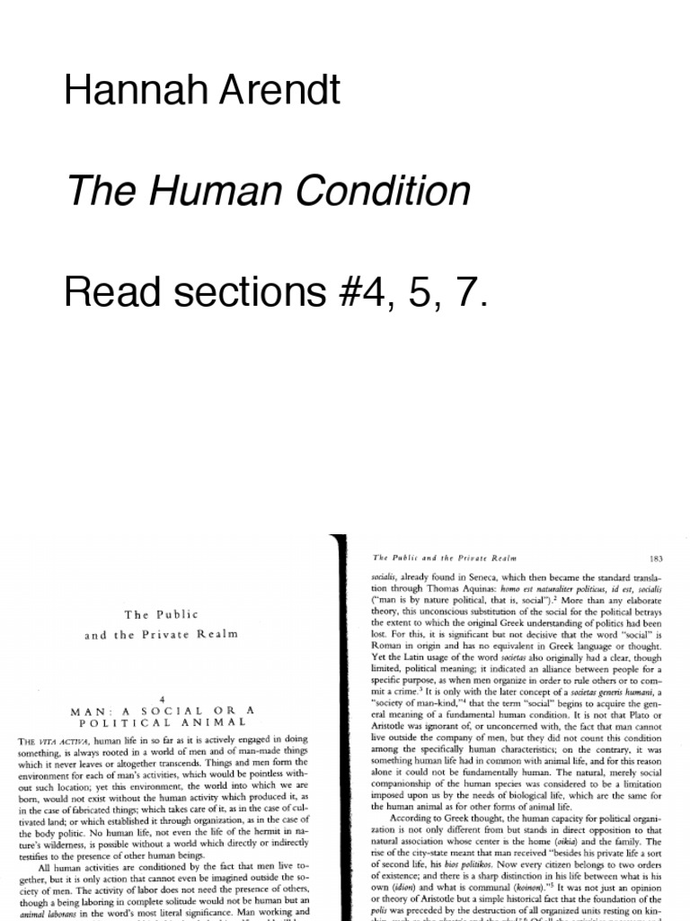 The Human Condition: Key Sections | PDF