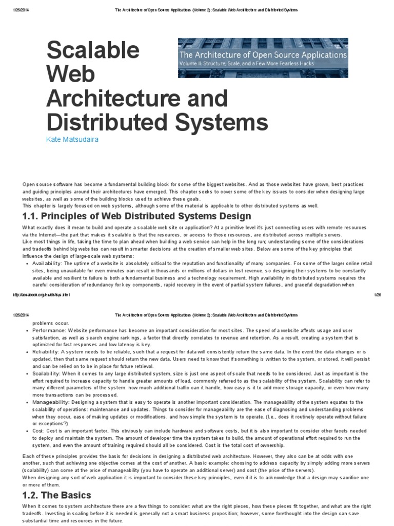 The Architecture of Open Source Applications (Volume 2) - Scalable Web ... The Architecture of Open Source Applications (Volume 2) - Scalable Web ...