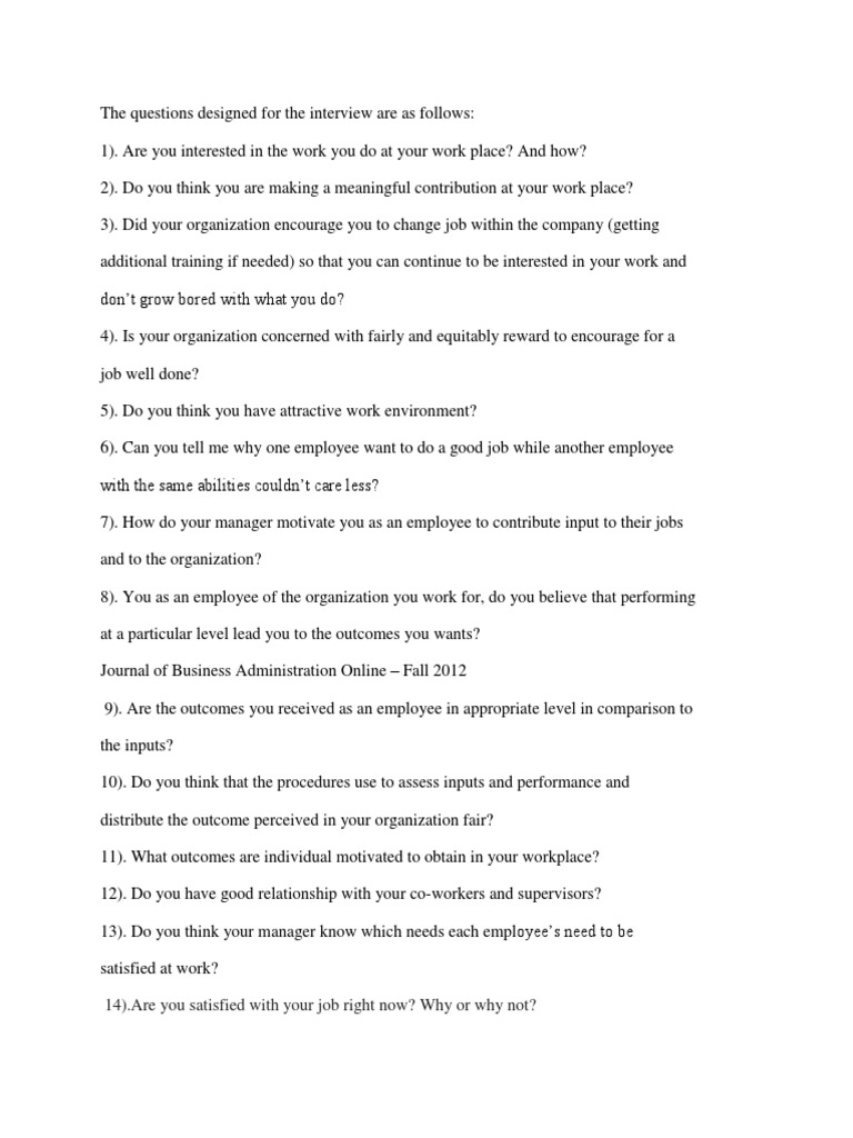 Motivation Questionnaire | PDF