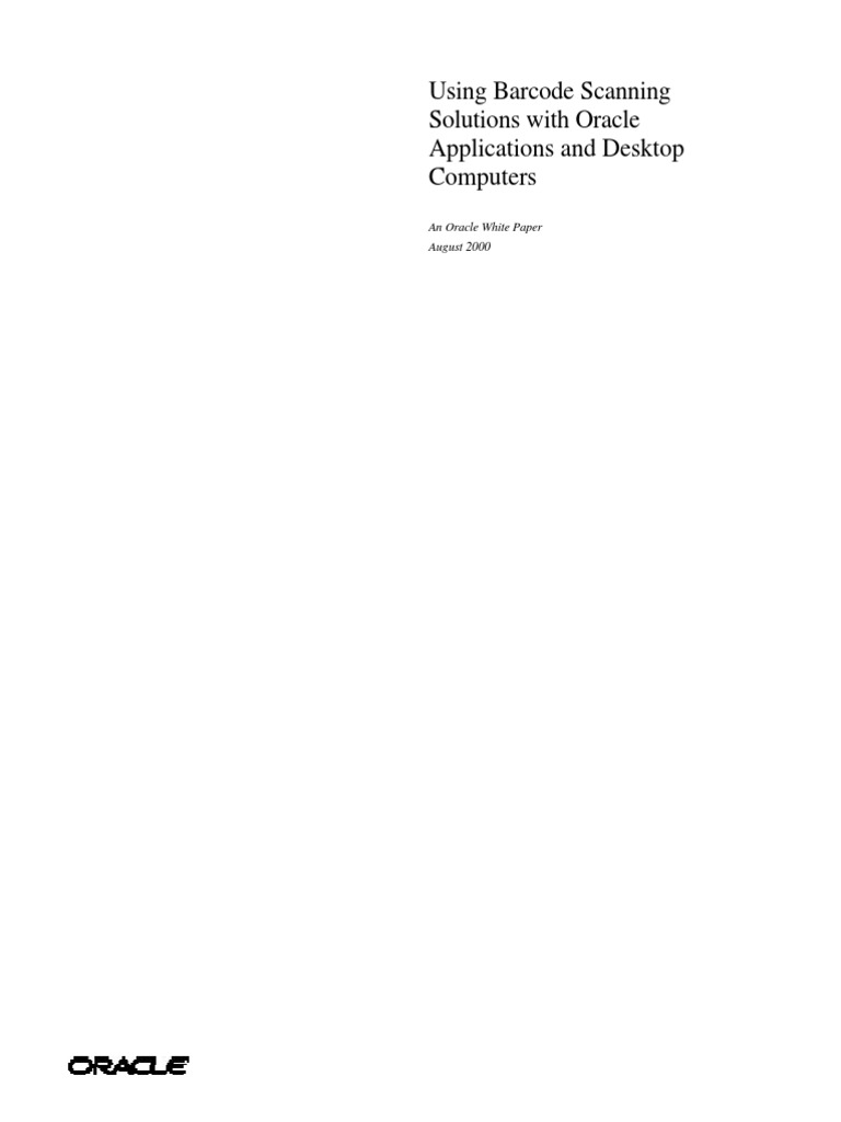 Oracle WMS BAR Code (White Paper) | PDF | Computers