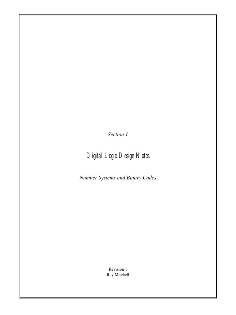 DD Notes Section1 | PDF | Binary Coded Decimal | Subtraction